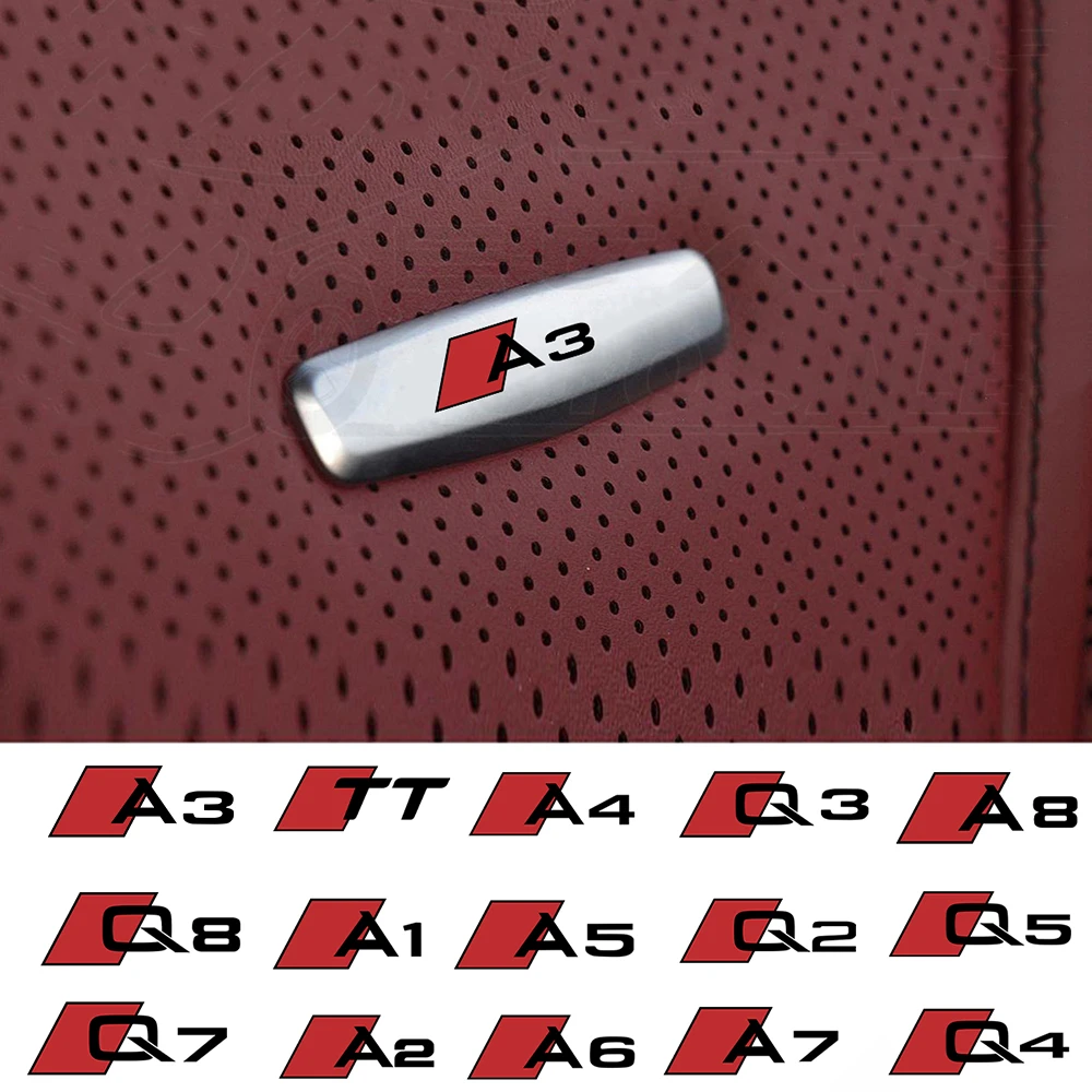 Car Chair Seat Sticker Front Seat Tuning Badge Metal For Audi Sline Rs ...