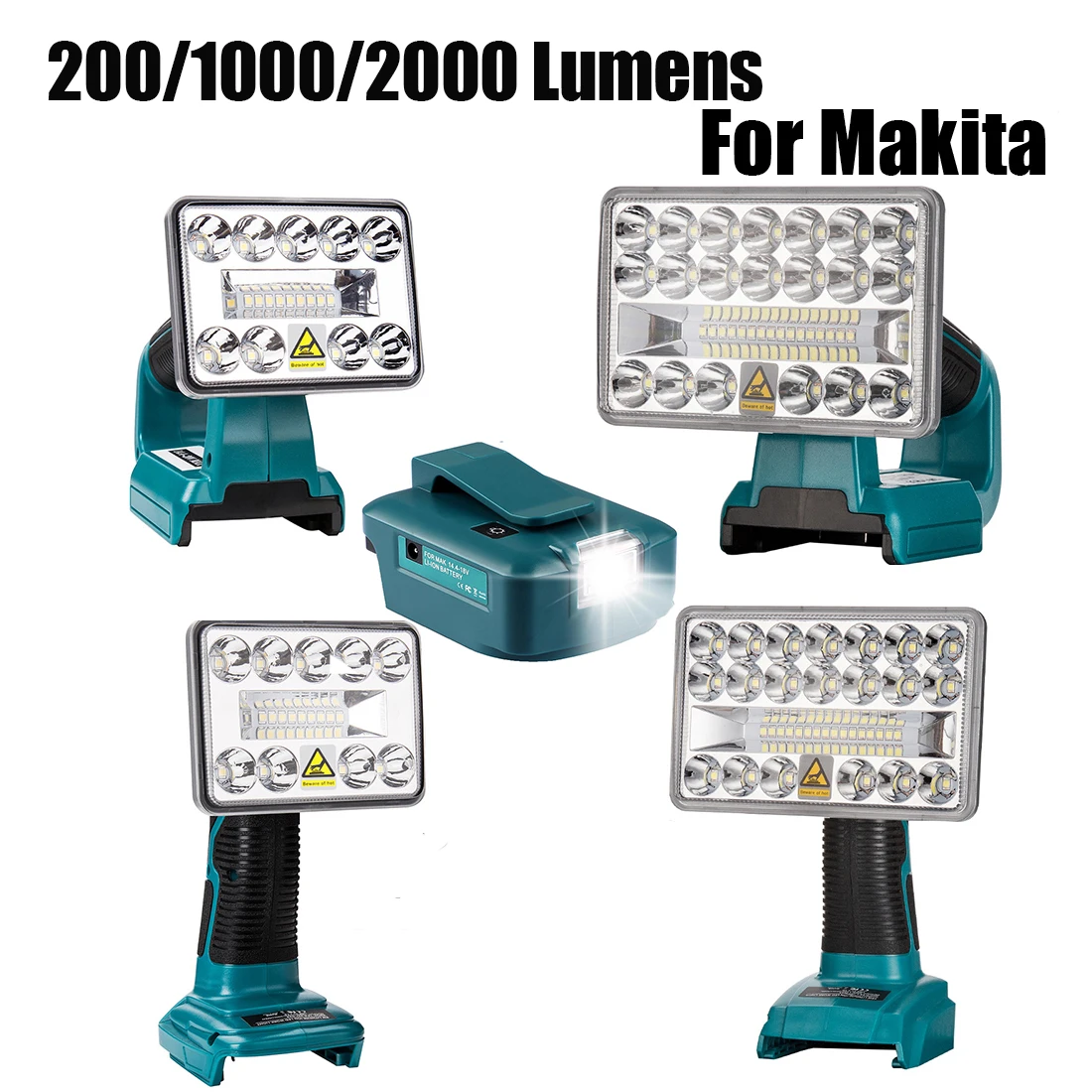 Pistol Portable Lamp Work Tool Light LED light USB For Makita 3W 12W ...