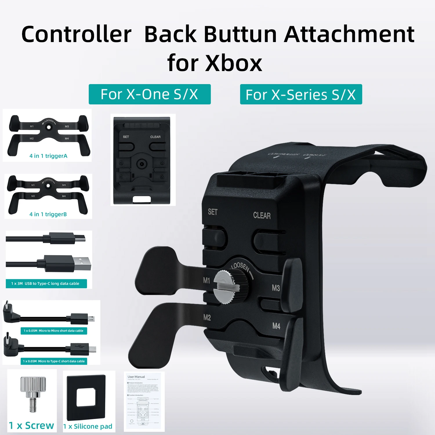 Mando con Clip trasero para Xbox One S/x/series S/X, accesorio de botón ...