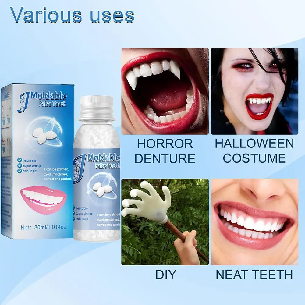 Couleur 30ml Colle pour fausses dents, résine adhésive pour dentier ...