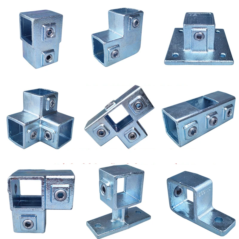 40x40mm Square Tube Connection Piece Galvanization Elbow Three-way ...