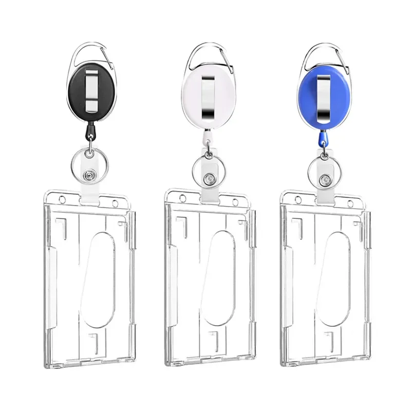 Porte-badge-double-vertical-avec-fentes-pour-le-pouce-tui-de-protection ...