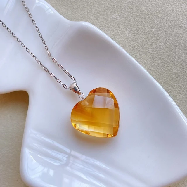 Citrine Heart Necklace