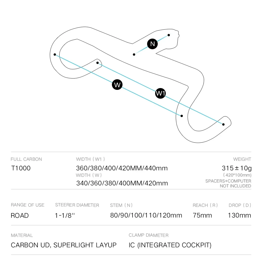 LEXON SupeLight Full Carbon Integrated Road Bike Integrated Cockpits ...