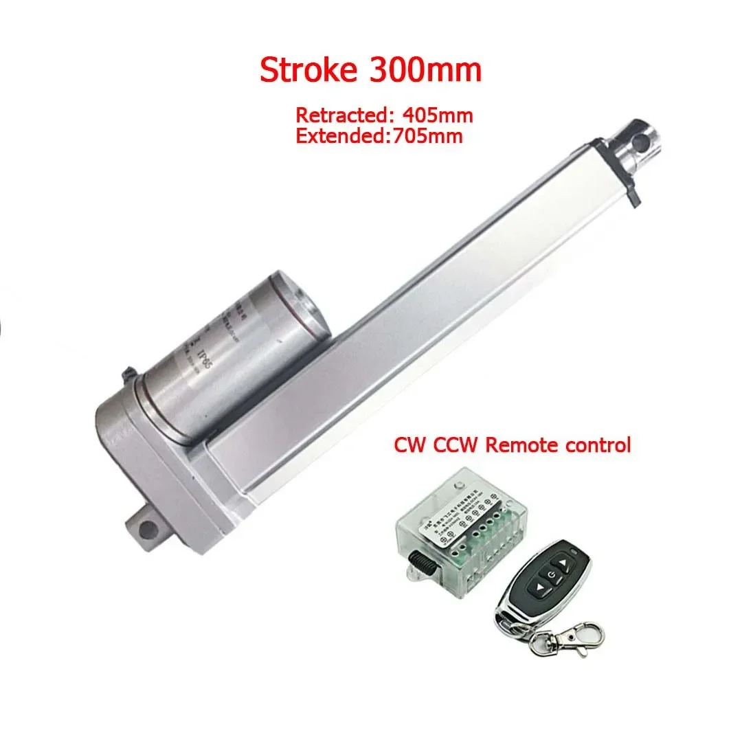 300mm Linear Actuator 12V 24V 2000N IP65 with Remote Control and ...