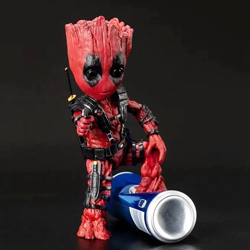 26cm-Marvel-Comics-Avengers-Anime-Movie-Deadpool-Version-Groot-Action ...