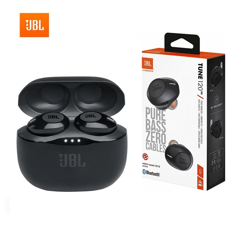 정품 JBL TUNE 120TWS 트루 와이어리스 블루투스 이어폰, 인이어 스포츠 이어버드, 퓨어 베이스 음악 헤드폰, 패션 ...