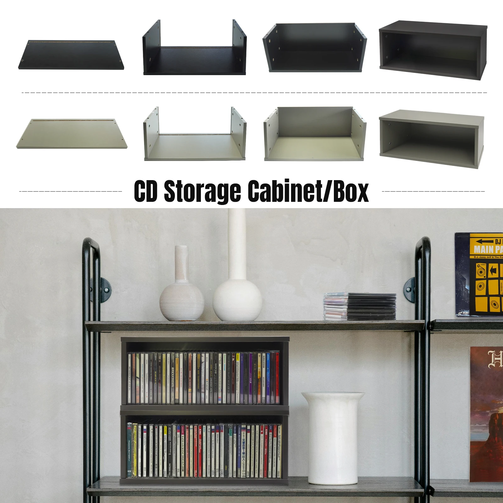 MayRecords-NEW-CD-Organizer-Rack-CD-Album-Display-Cabinet-Photo-Film ...