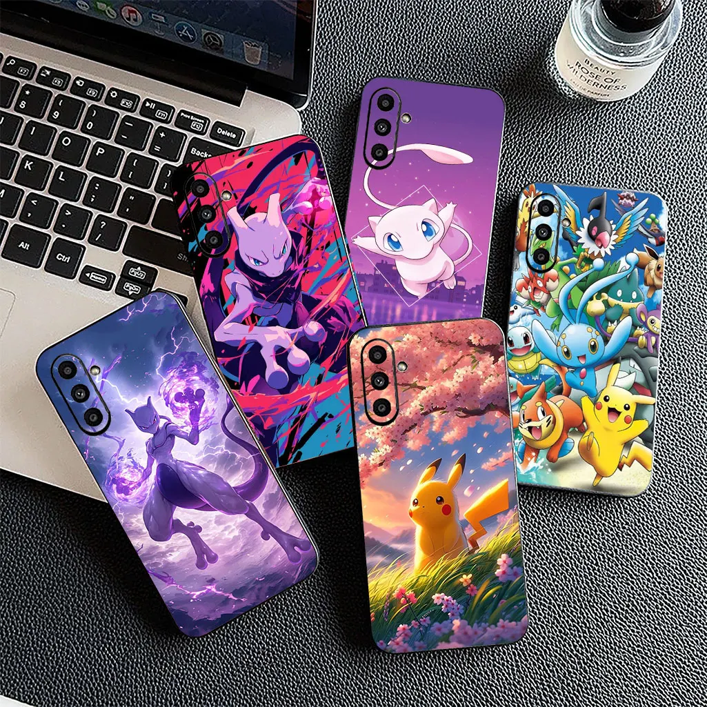 Чехол Mewtwo P-Pokemons Mew two P-Pikachus для Xiaomi Poco X7 X6 M6 M7 F6 C75 C65 Redmi 14C Note ...