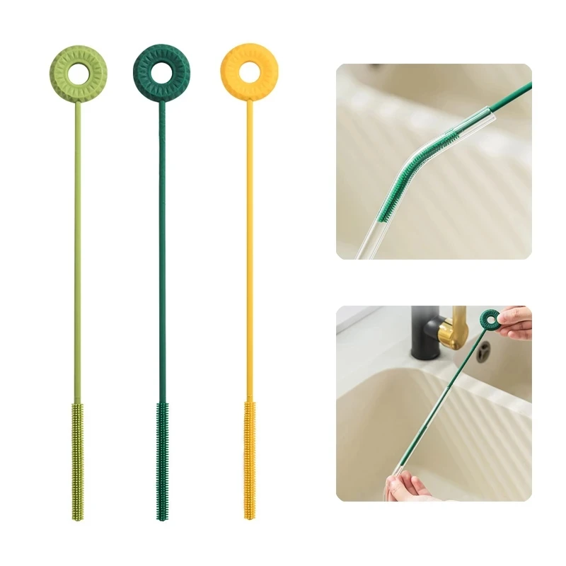Silicone-Straw-Cleaning-Brush-Reusable-Eco-Friendly-Drinking-Straw ...