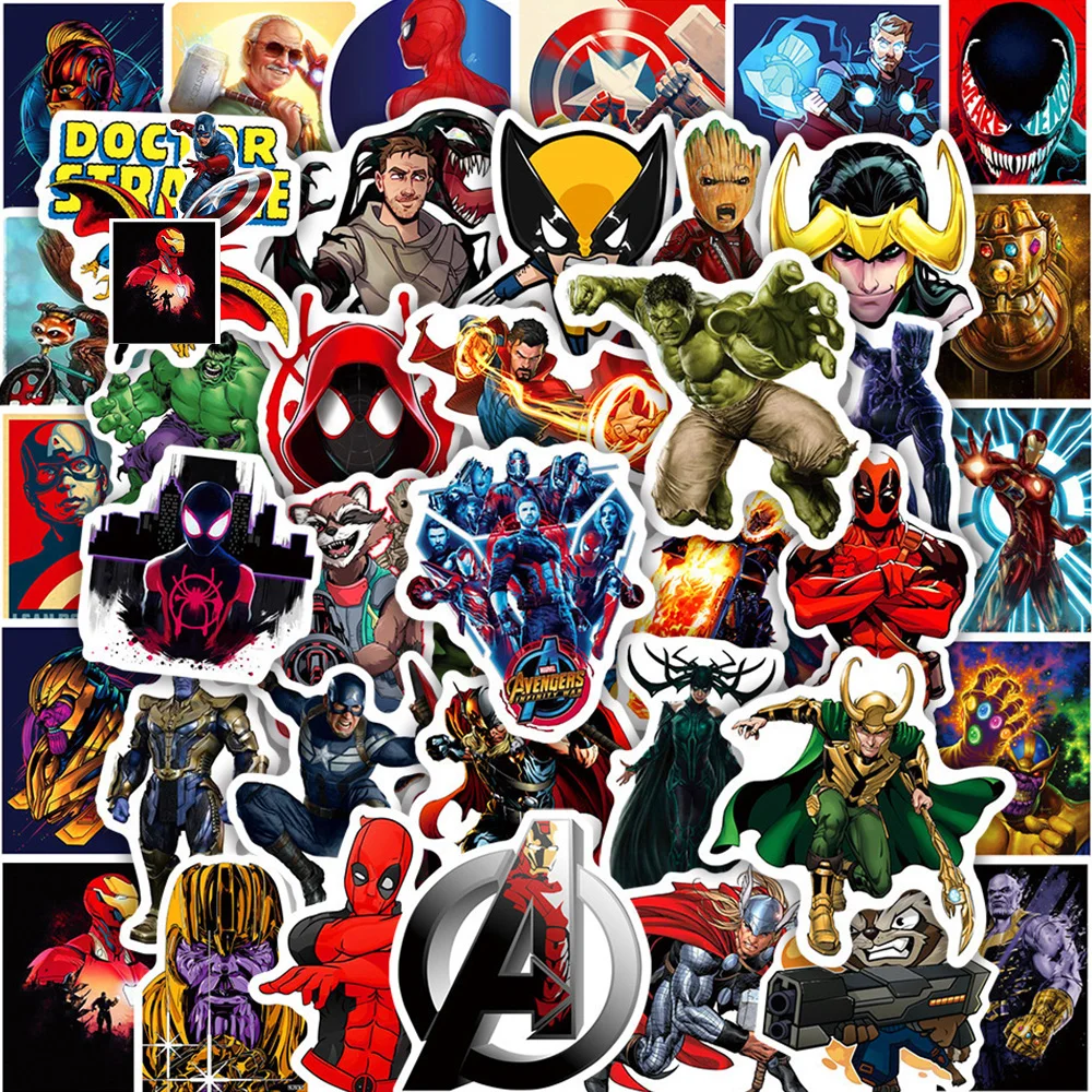 10-30-50-100pcs-Disney-Marvel-The-Avengers-Stickers-Anime-SuperHero ...