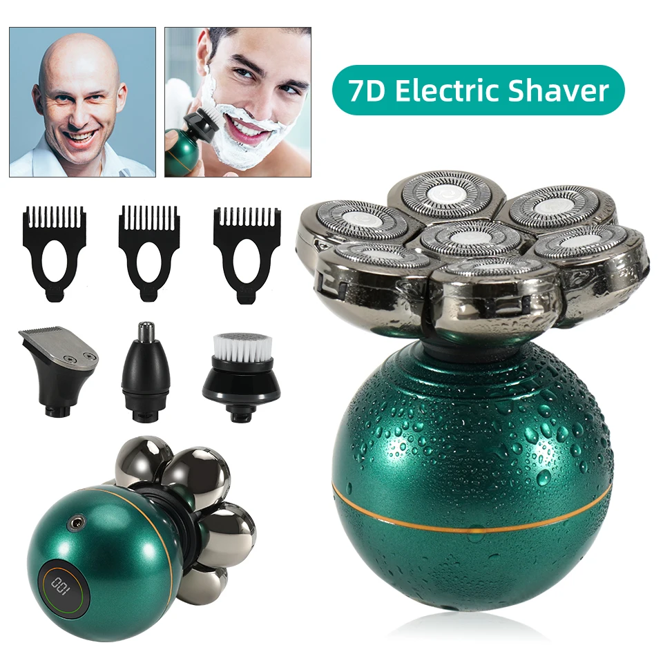 Electric Shaver Bald Head Hair Clipper for Men Beard Hair Trimmer Multi ...