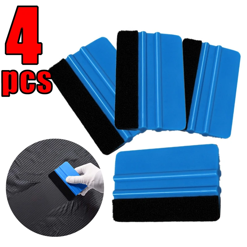 1-4 Pcs Car Film Scraper Vinyl Wrap Film Card Squeegee Auto Foil ...