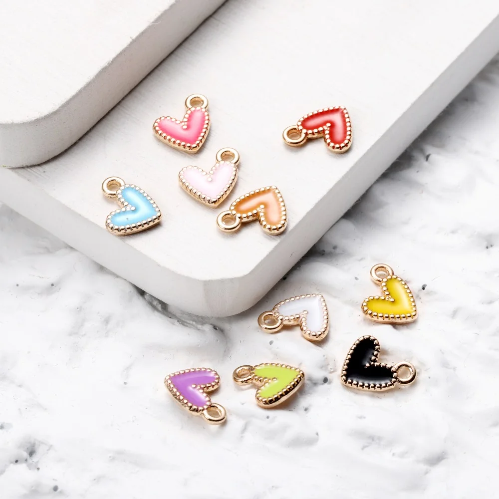 30Pcs-Lot-9-10mm-Small-Colorful-Alloy-Heart-Charms-Cute-Love-Pendant ...