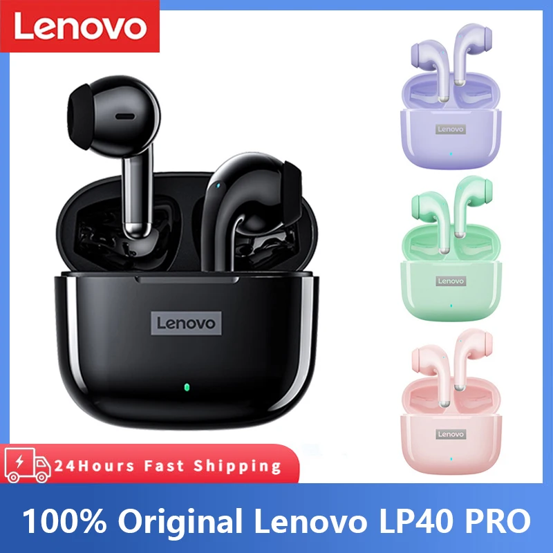 Original Lenovo LP40 Pro Headphones TWS Wireless Bluetooth Earphones Touch Control Sport Headset ...