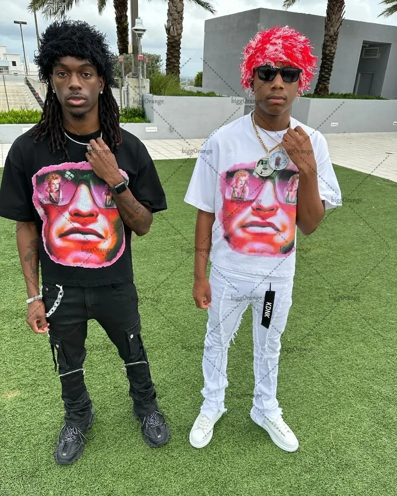 Camiseta-de-manga-corta-Y2k-para-hombre-y-mujer-de-moda-ropa-de-calle ...