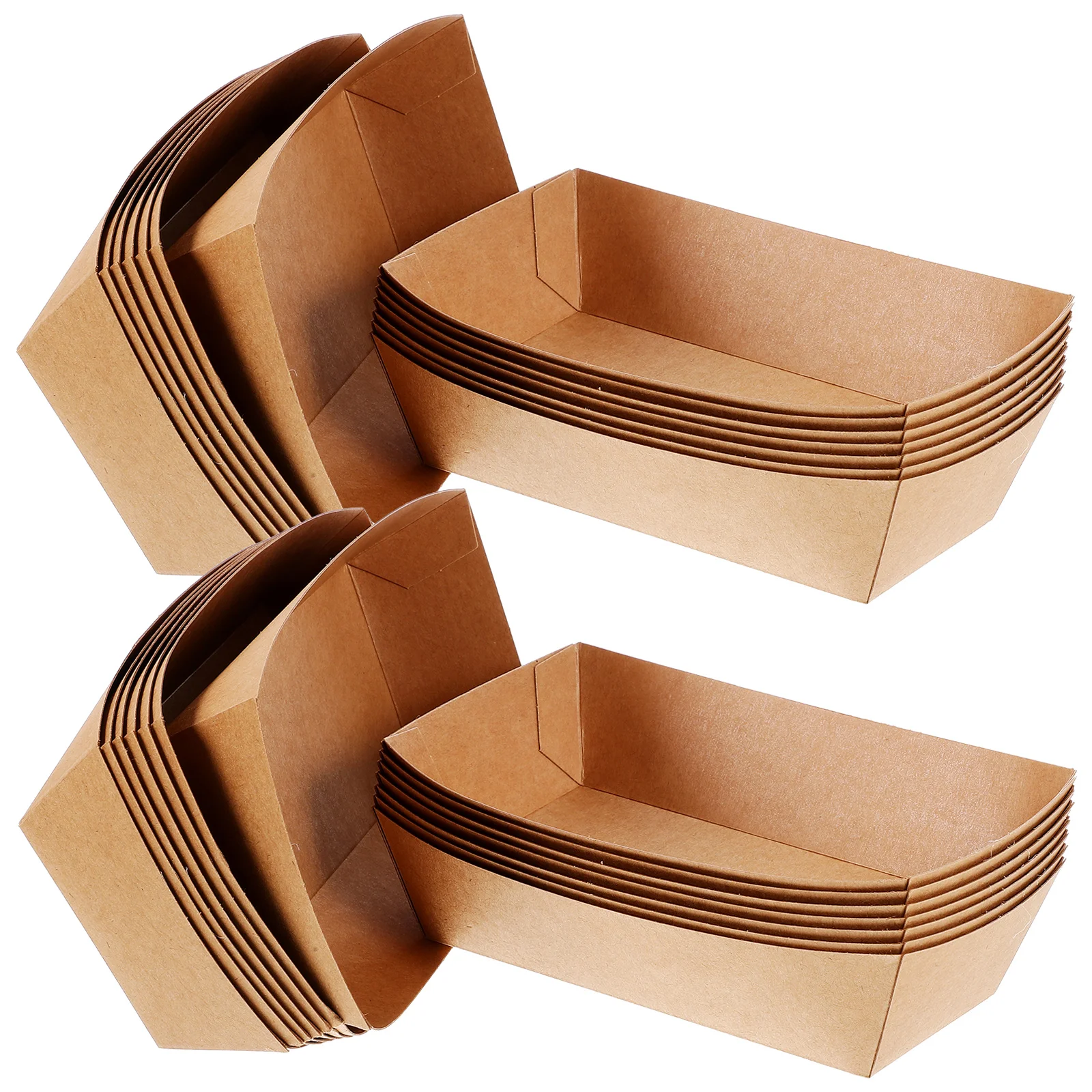 100Pcs-Kraft-Paper-Box-Shipping-Box-Appetizer-Trays-Coating-Food-Plates ...