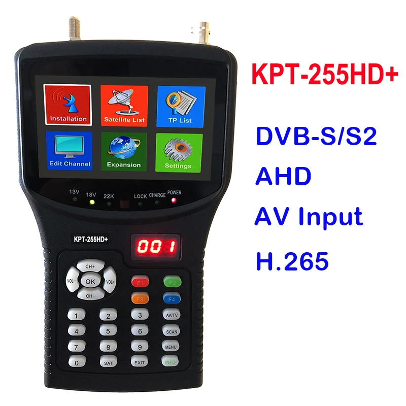 Kangput-KPT-255HD-Plus-Satellite-Finder-Medidor-CCTV-Camera-DVB-S2-H ...