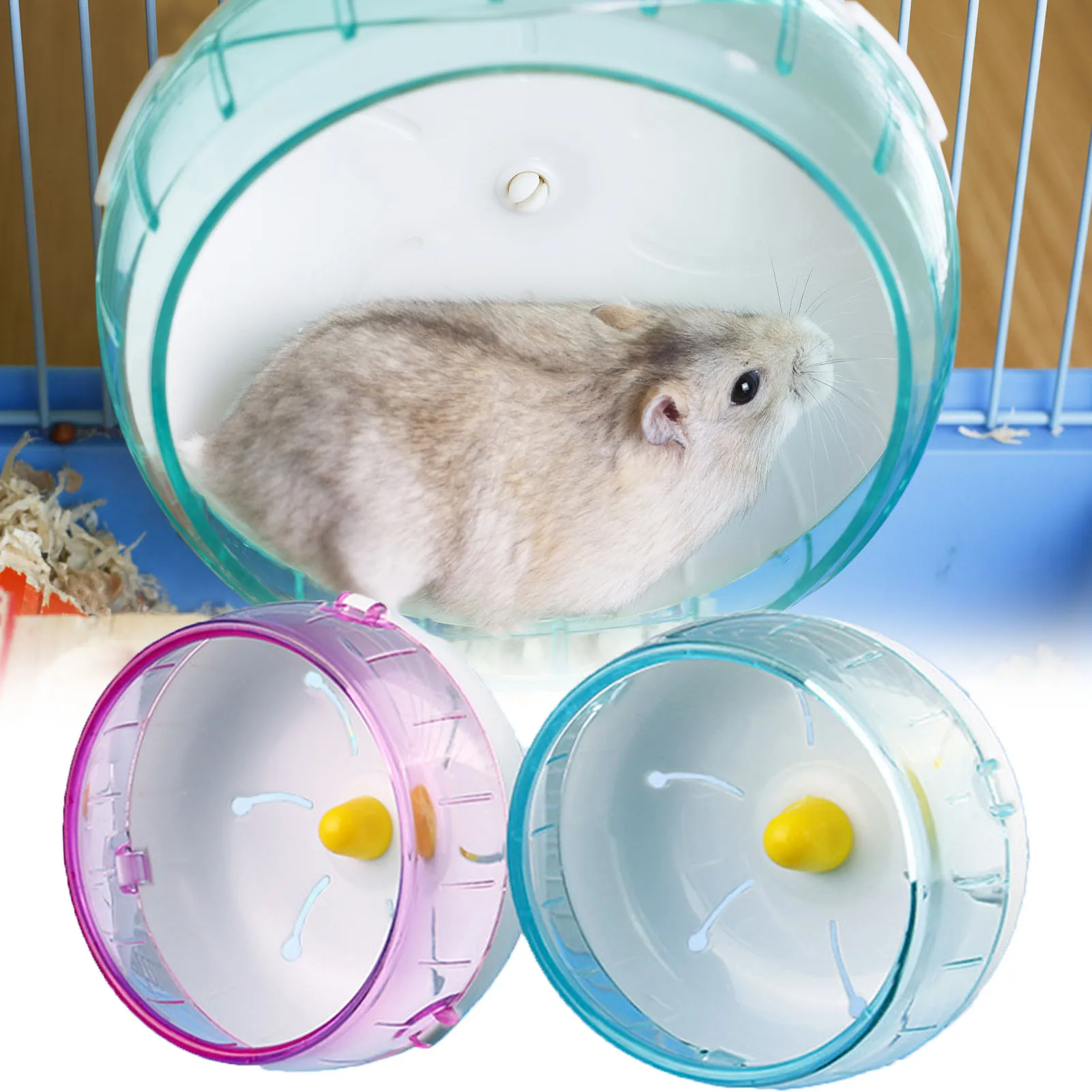 Dwarf Hamster Running On Wheel