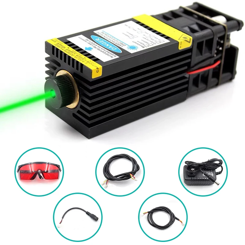 AENBUSLM-520nm-1W-Laser-Module-12V-Green-Light-Focusable-DIY-Laser-Head ...