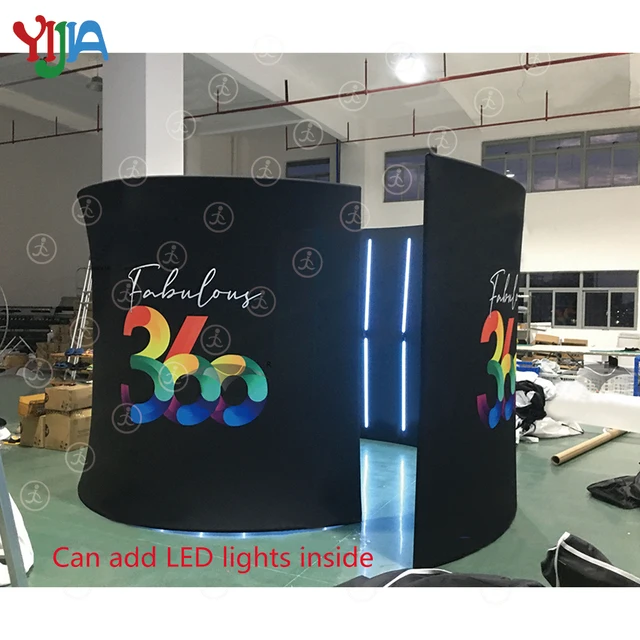 Black Custom Camera Video Photostudio Grand 360 Photo Booth Enclosure ...