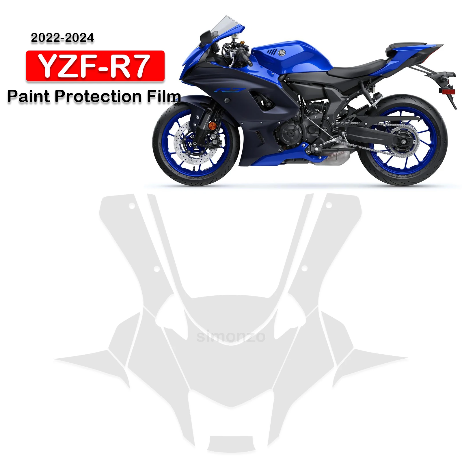 For-YAMAHA-R7-PPF-Windshield-Protector-TPU-Fits-YZF-R7-Paint-Protection ...