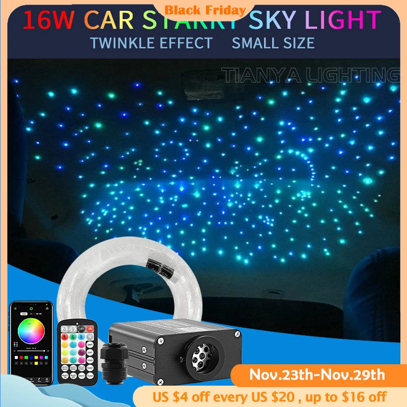 16W-Twinkle-Starry-Sky-Car-Star-Ceiling-Light-Fiber-Optic-Light-Led ...