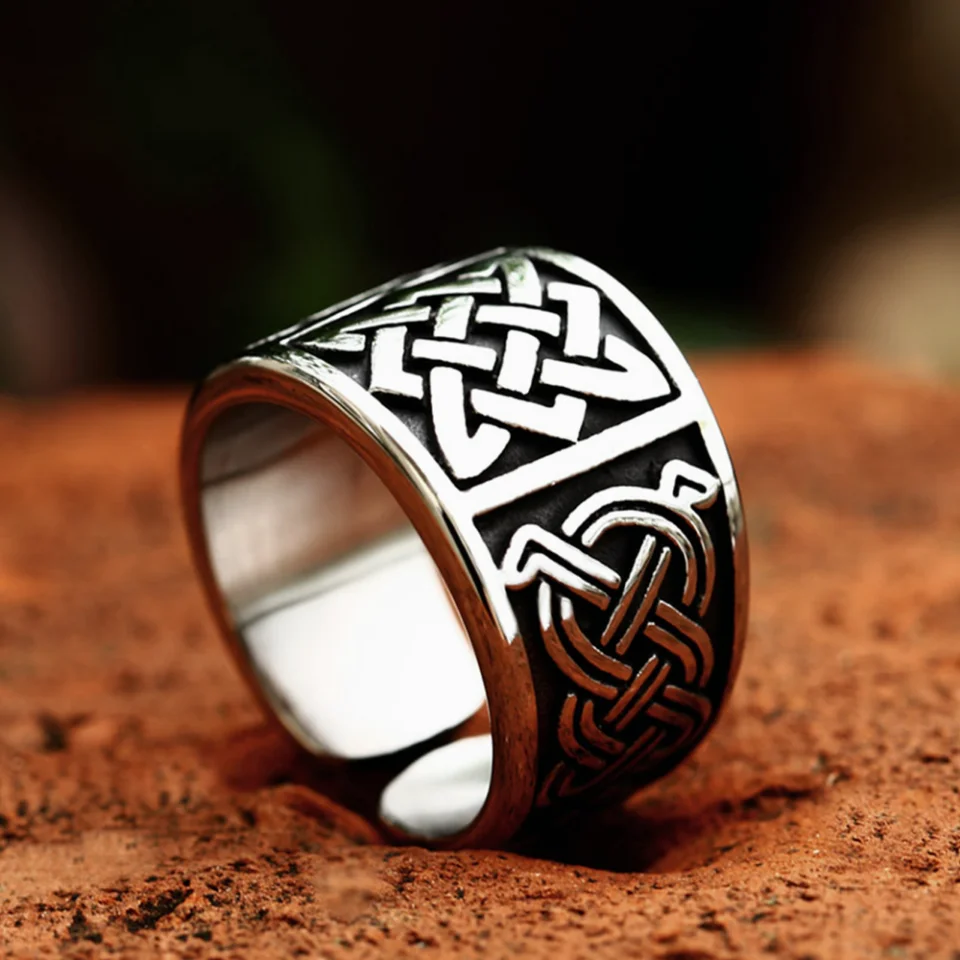 New-Design-Vintage-Viking-Celtic-Knot-Rings-Stainless-Steel-Fashion ...