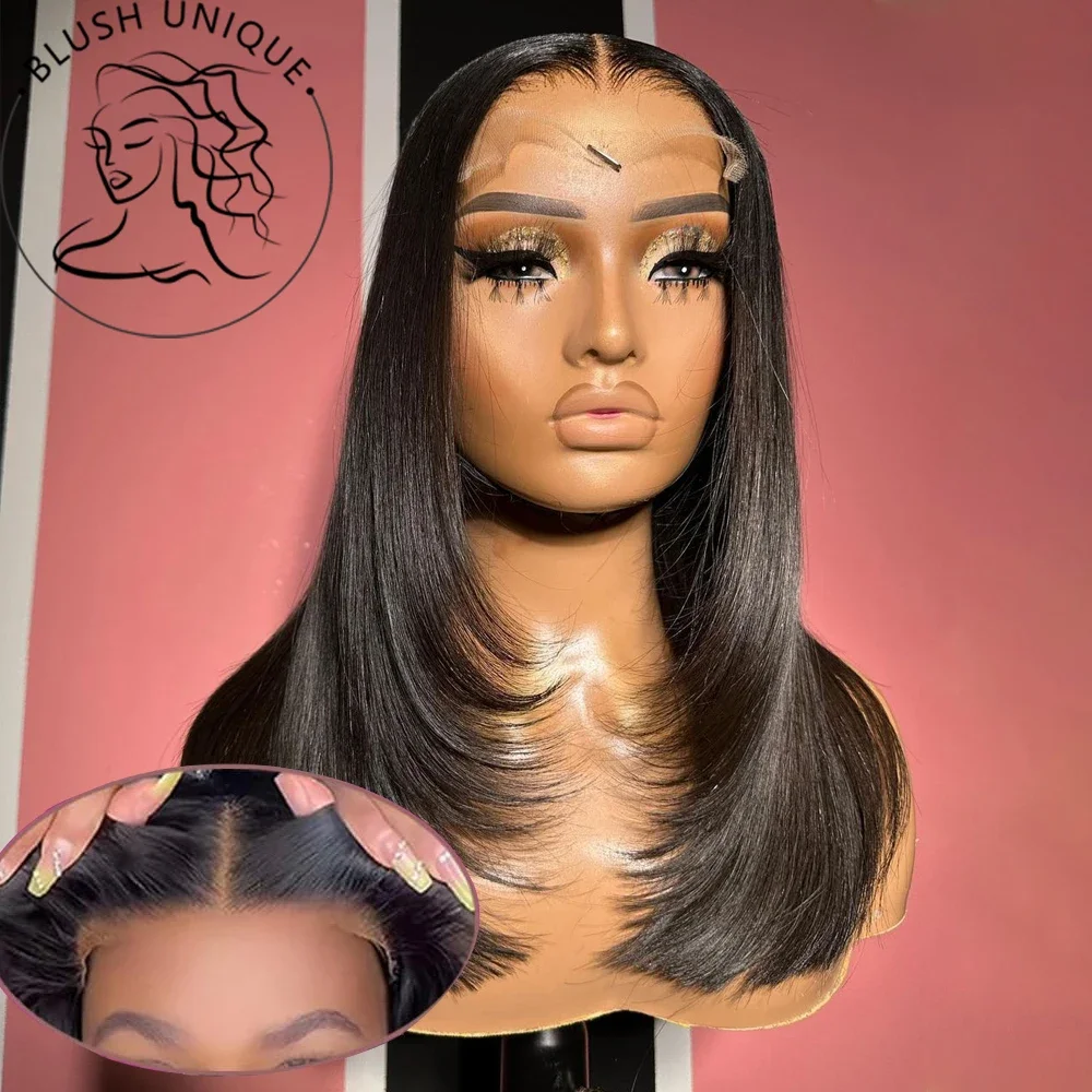 4X4-Straight-Layered-Lace-Front-Wigs-Easy-to-Wear-Glueless-Layered-Cut ...