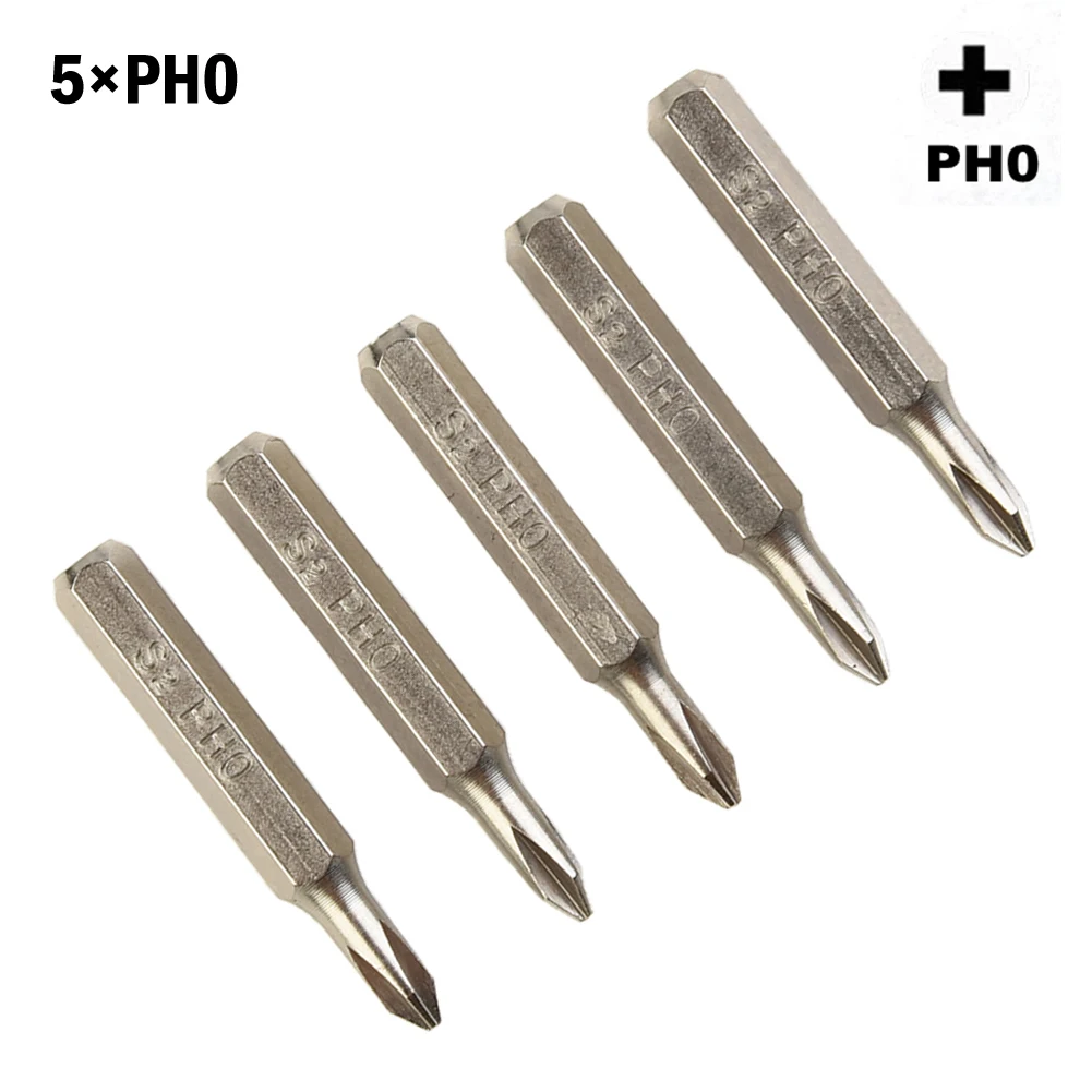 5pcs 28mm Cross Screwdriver Magnetic Bit PH0000 PH000 PH00 PH0 PH1 PH2 ...
