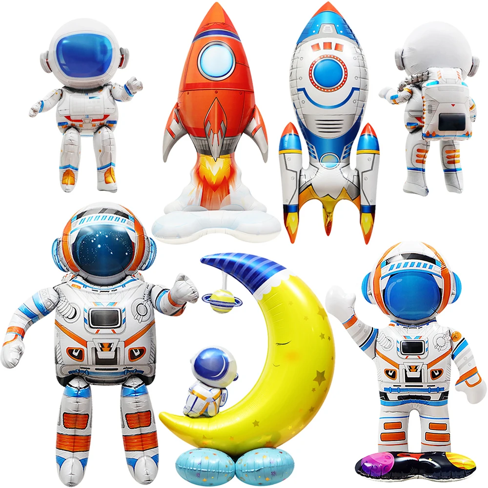 Spaceman-Rocket-Standing-Balloons-Astronaut-Foil-Balloon-Outer-Space ...