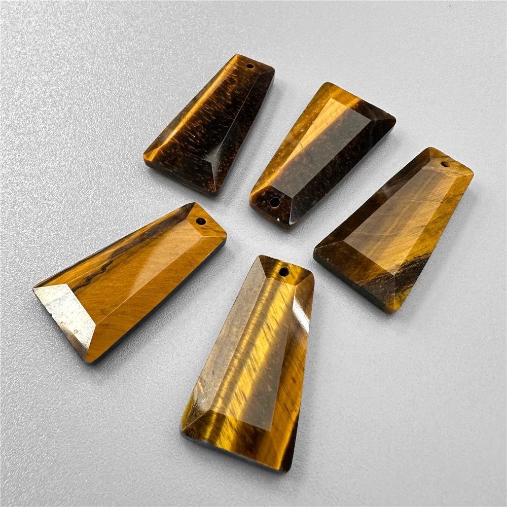 A+ Tiger Eye Trapezoid Shape Gems Stone Pendant Natural Quartzs Agat ...