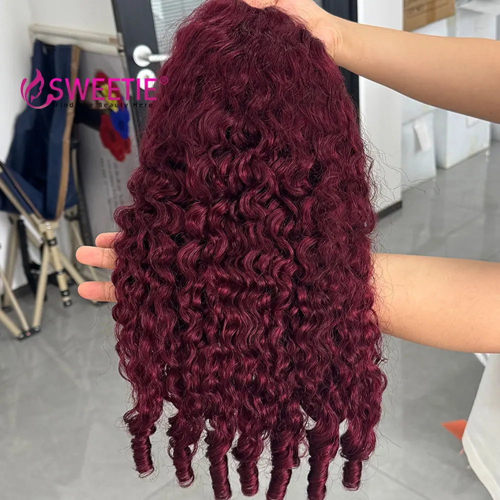 P4/27 Burmese Curly Human Hair Wigs 5x5 Lace Closure Human Hair Wig ...