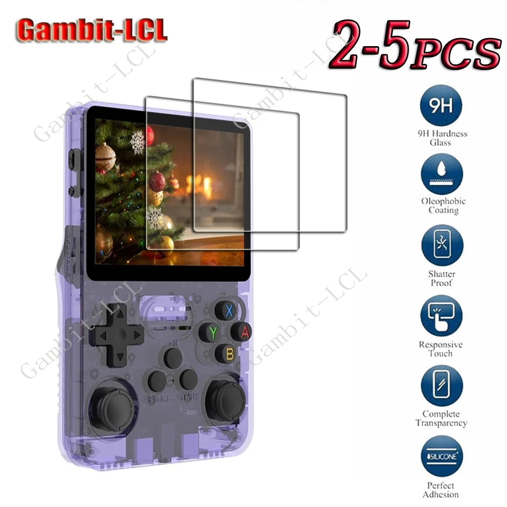 2-5PCS 9H HD Original Tempered Glass For R36S 3.5Inch Player Games ON ...