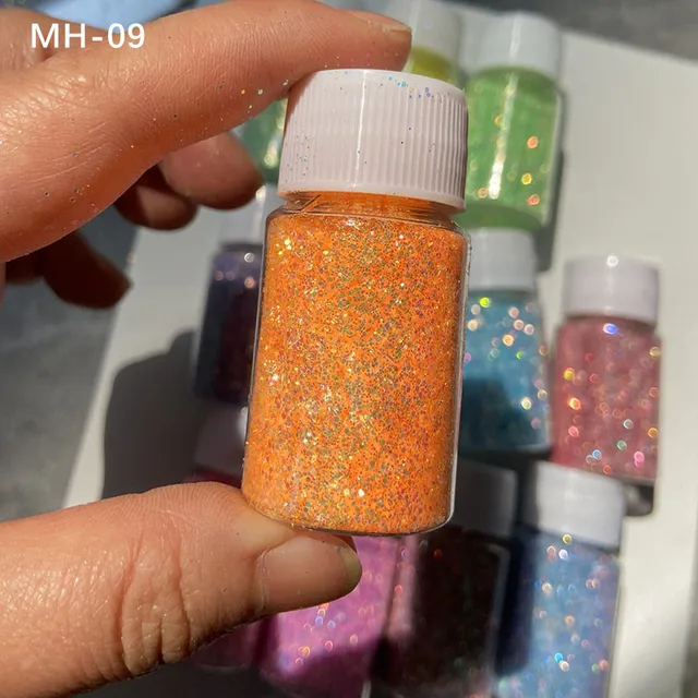 12 bottles 30ML quicksand nail glitter material high bright illusion ...