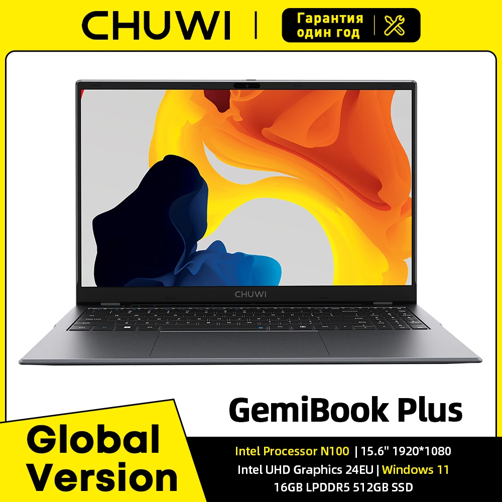 CHUWI-Laptop-GemiBook-Plus-15-6-Intel-Alder-Lake-N100-UHD-Graphics-16GB ...