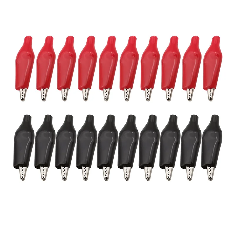 10Pair-Crocodile-Type-Clip-28mm-Black-Red-Soft-Plastic-Boots-Testing ...