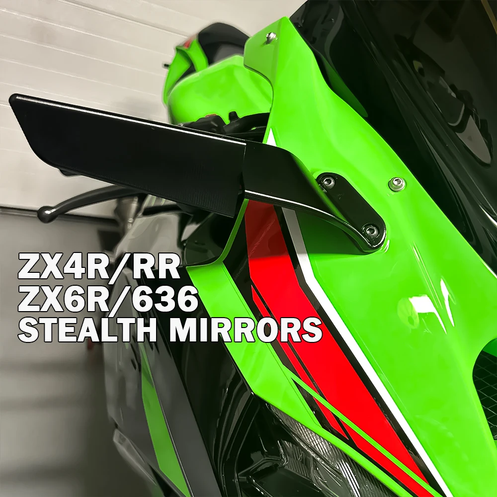 For-Kawasaki-Ninja-ZX4R-ZX4RR-ZX6R-Ninja-636-Rearview-Mirrors-Stealth-Mirrors-Sport-Winglet ...