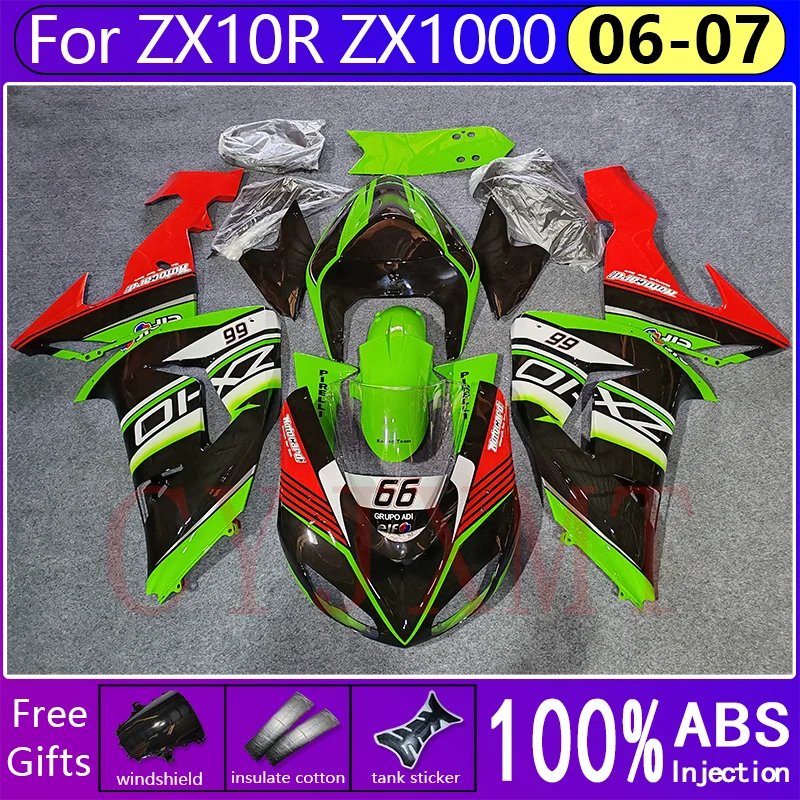 Full Body Fairing Kits for Kawasaki ZX10R ZX1000R 2006 2007 Motorcycle ...