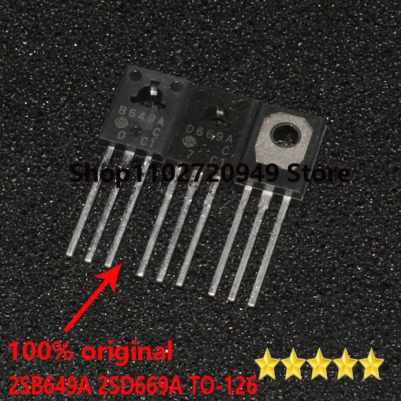 10-50Pair =20pcs 100%New Original 2SB649A 2SD669A B649A D669A TO-126 ...