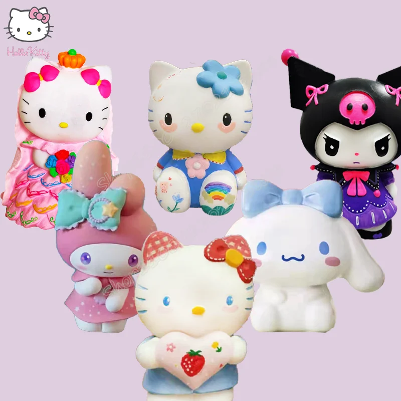 Hello Kitty muñecas de pegamento Evade para niños, adorno de vinilo ...