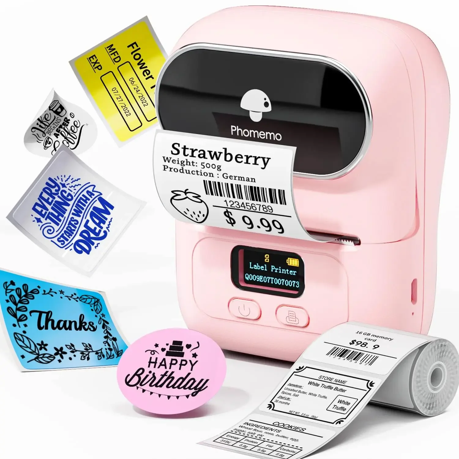 Phomemo M110 Phone Pocket Portable Wireless Mini Hand Sticker Printer ...