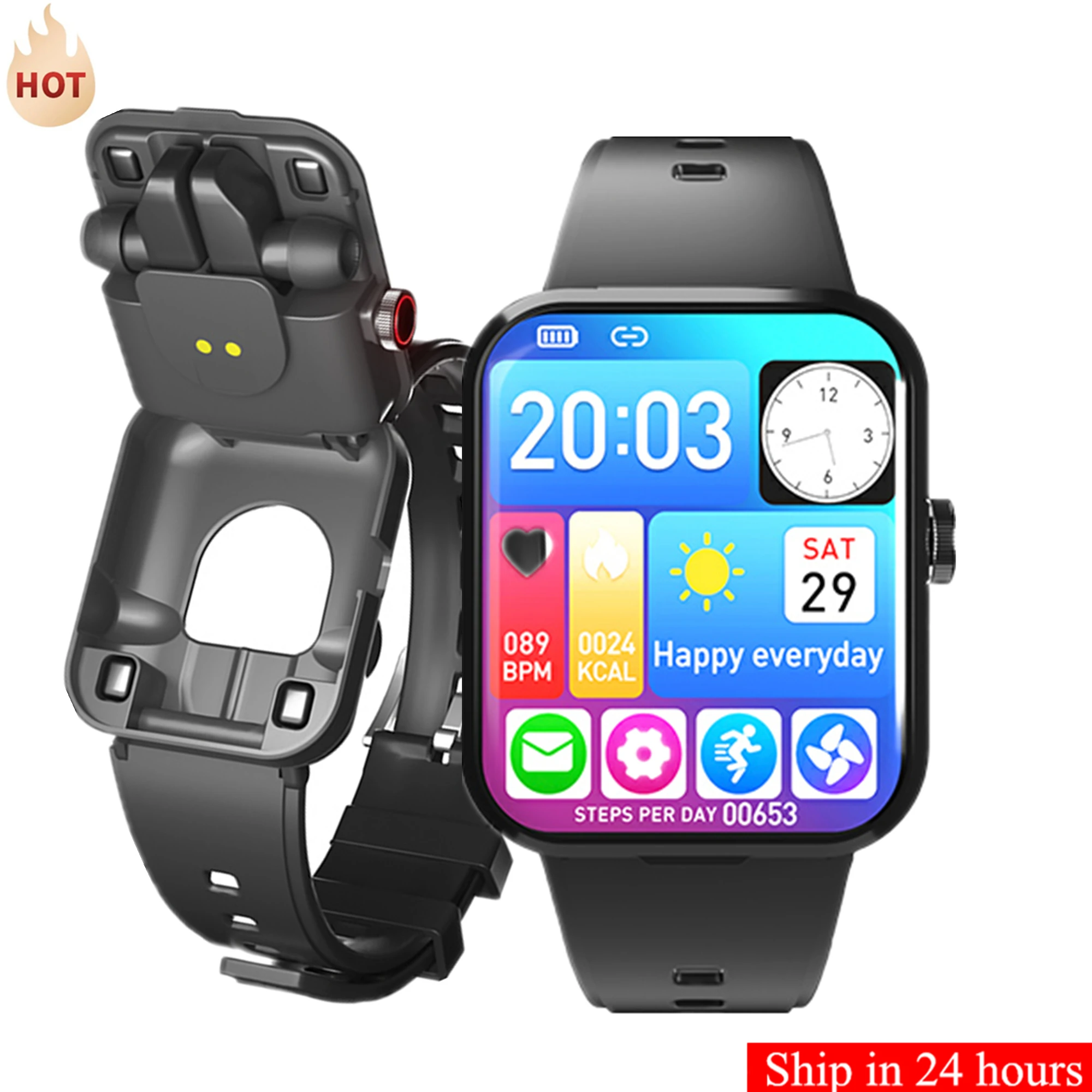 Reloj inteligente con auriculares inalámbricos para hombre, audífonos ...