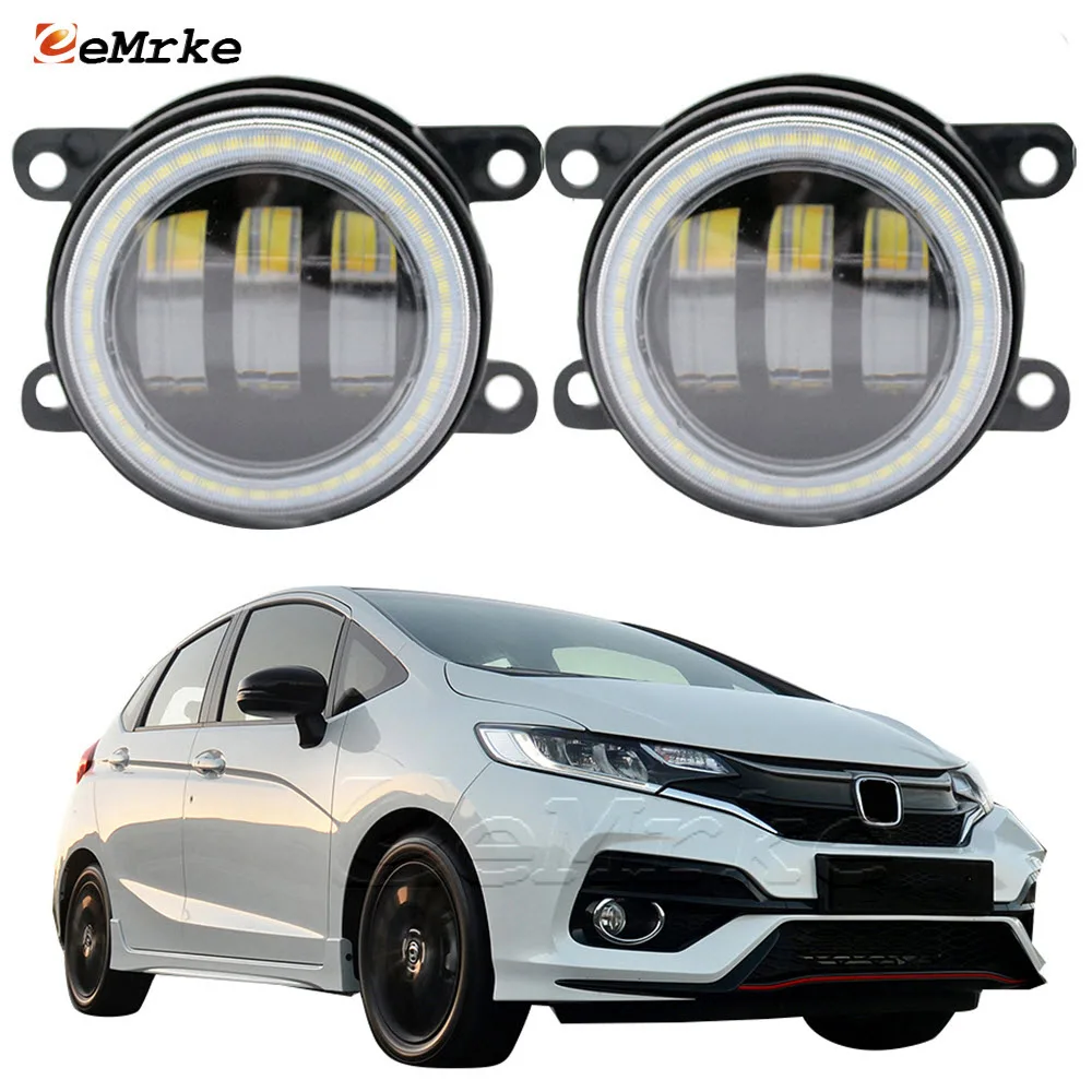 2-pcs Led Angel Eyes Drl For Honda Jazz Fit Rs Jazz 2018 2019 2020 Led ...