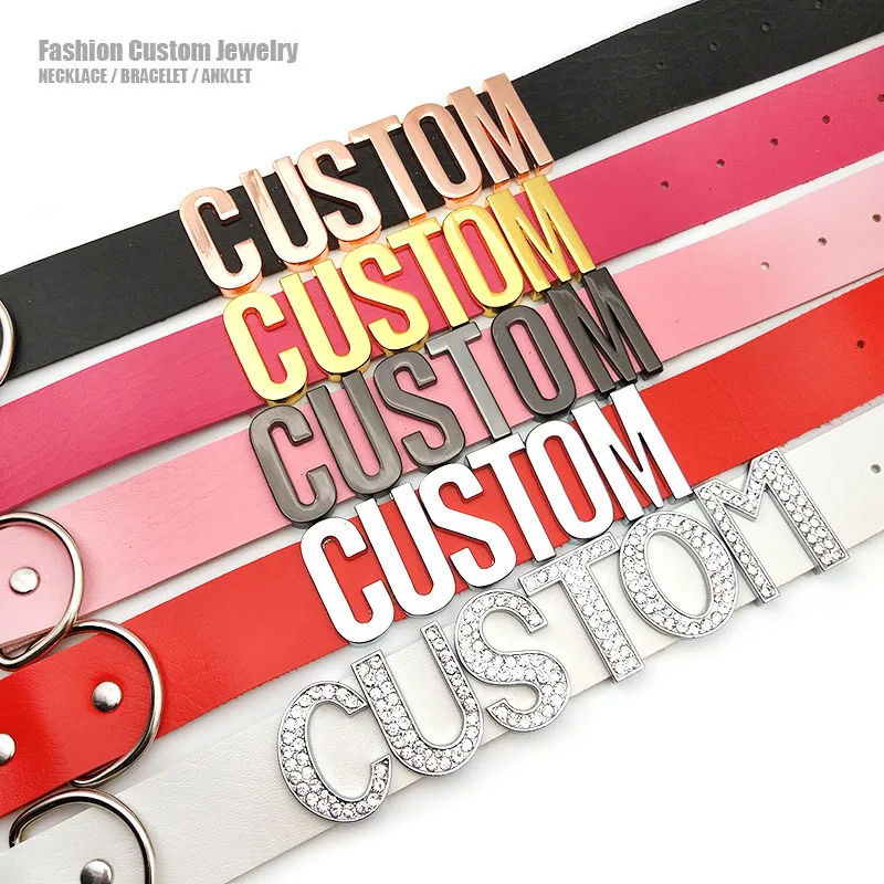 Gargantilla-de-letras-personalizadas-Punk-para-hombres-y-mujeres-collar ...