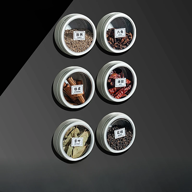 Magnetic-Spice-Jar-Set-Stainless-Steel-Spice-Tins-Spice-Storage ...