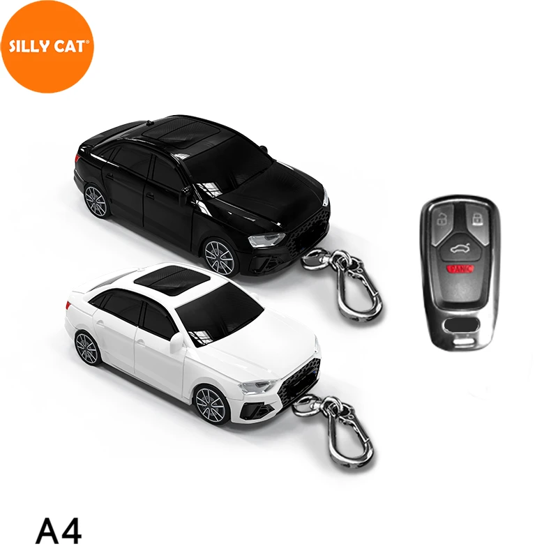 Car Shape Model Car Key Fob Case Cover Bag Protector Suitable For AUDI ...