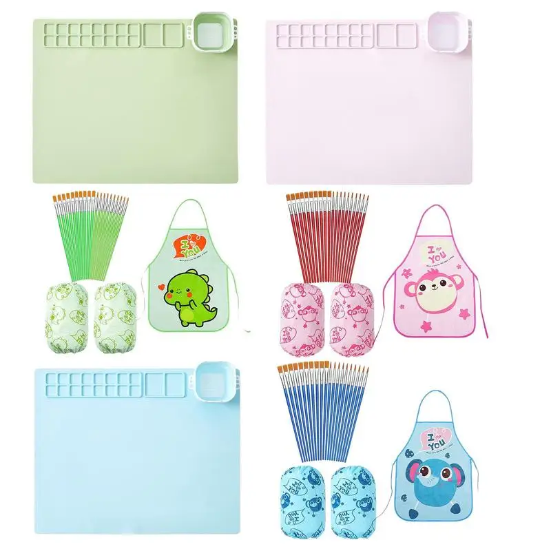 Painting-Mat-Silicone-Paint-Mats-Casting-Molds-Palette-Kids-Craft ...
