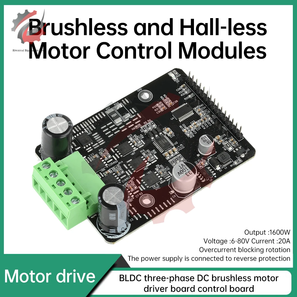 BLDC DC 6-80V Three Phase DC Brushless Motor Controller PWM High Power ...