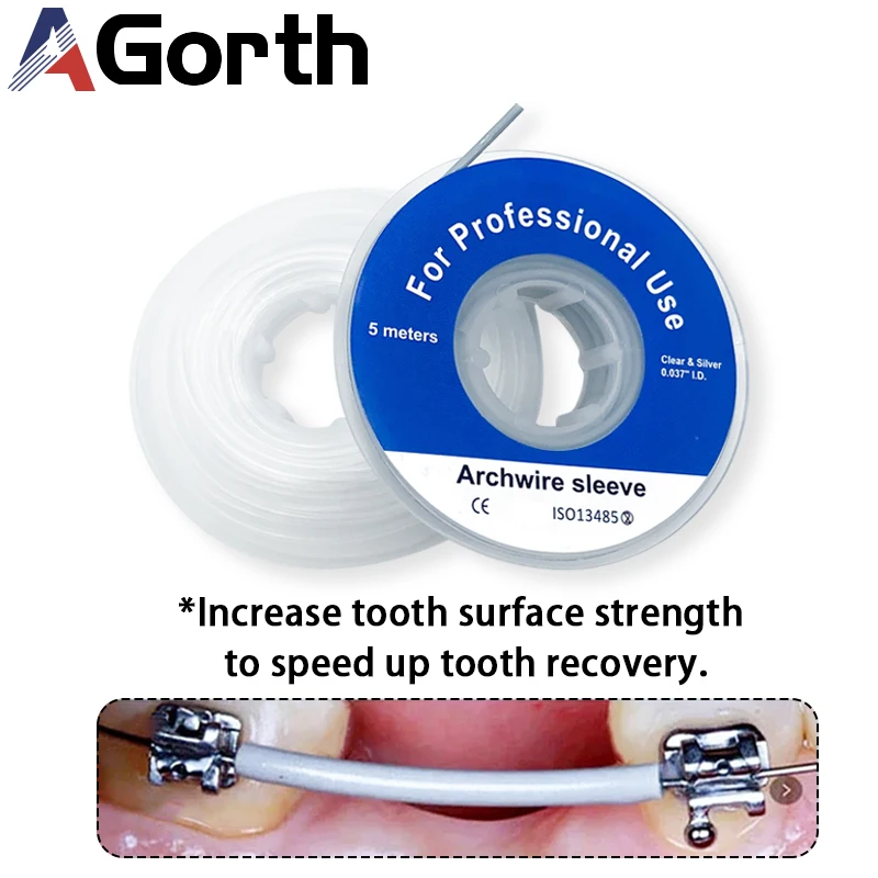 5m/Roll Dental Orthodontic Elastic Archwire Sleeve Tubing Dental Arch ...